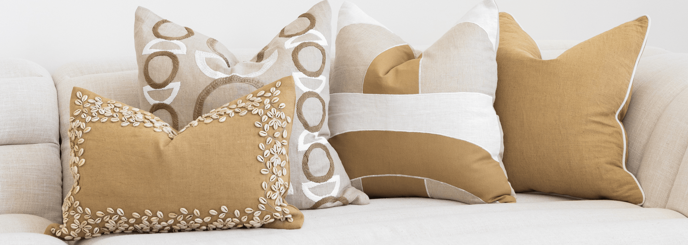 Crop Bars Natural Lounge Cushion 55 x 55cm