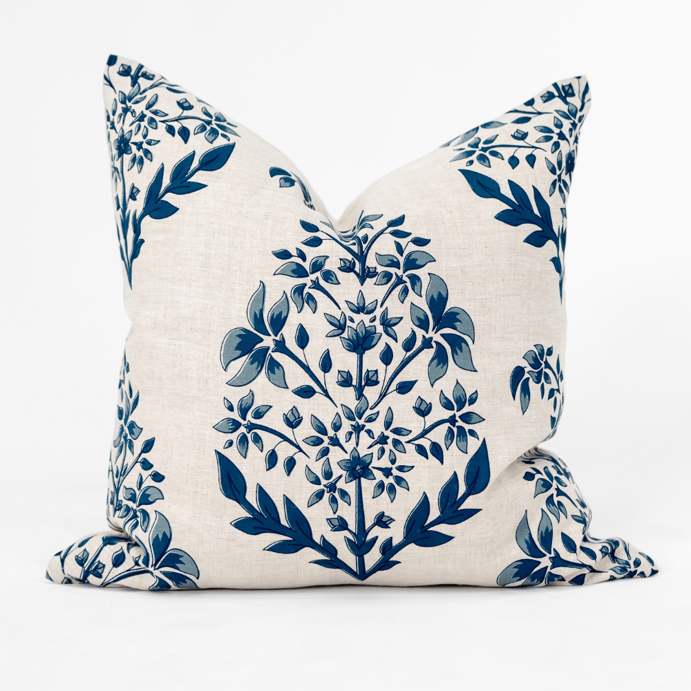 Devon Inner Paisley Print Blue Lounge Cushion 55 x 55cm