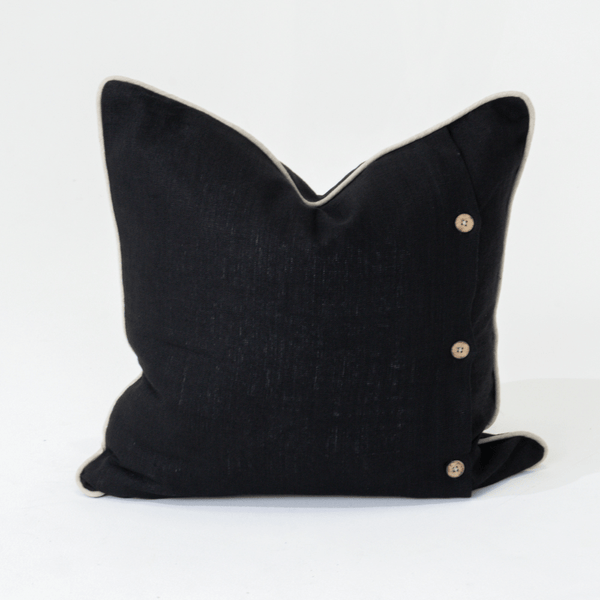 Horse Bit Black Handmade Metal Embellished Cushion Cover