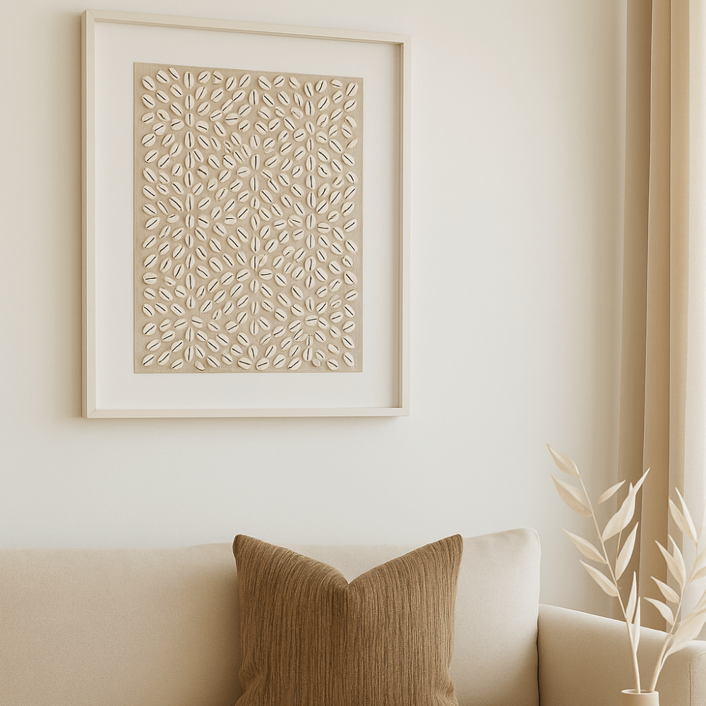 Shell Kauri V – Linen Wall Art | BHD Home