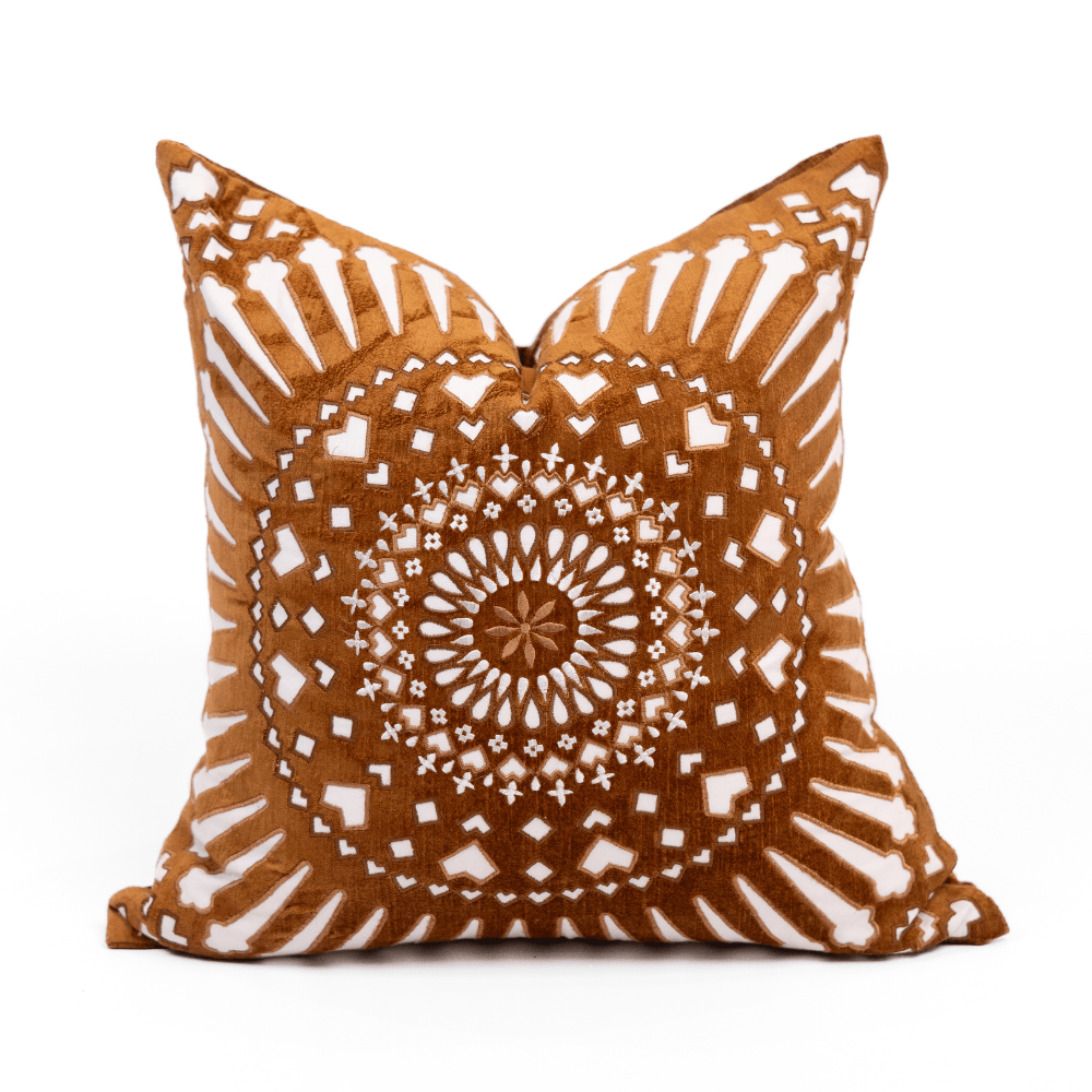 Mayan Sphere Toffee Lounge Cushion 55 x 55cm